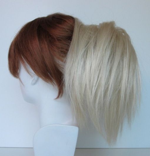 11" SHORT FUN SPIKY HAIR PONYTAIL HAIRPIECE TOPPER W/ DRAWSTRING ...